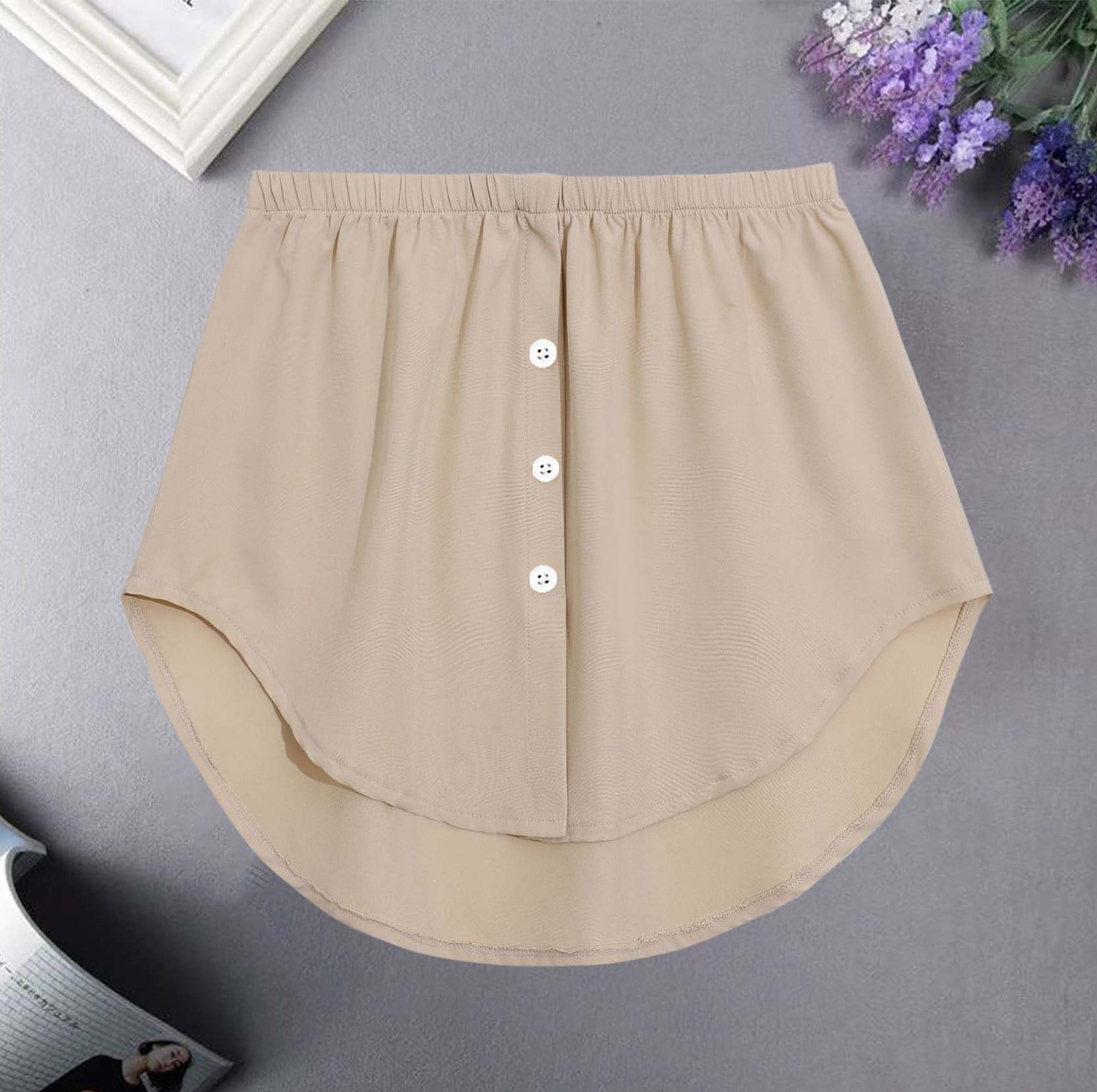 Luxalzxs Women's Mini Adjustable Shirt Extender Removable Layering Half ...