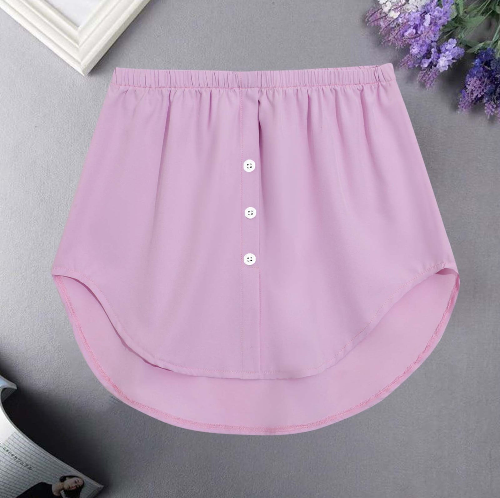 Luxalzxs Women's Mini Adjustable Shirt Extender Removable Layering Half ...