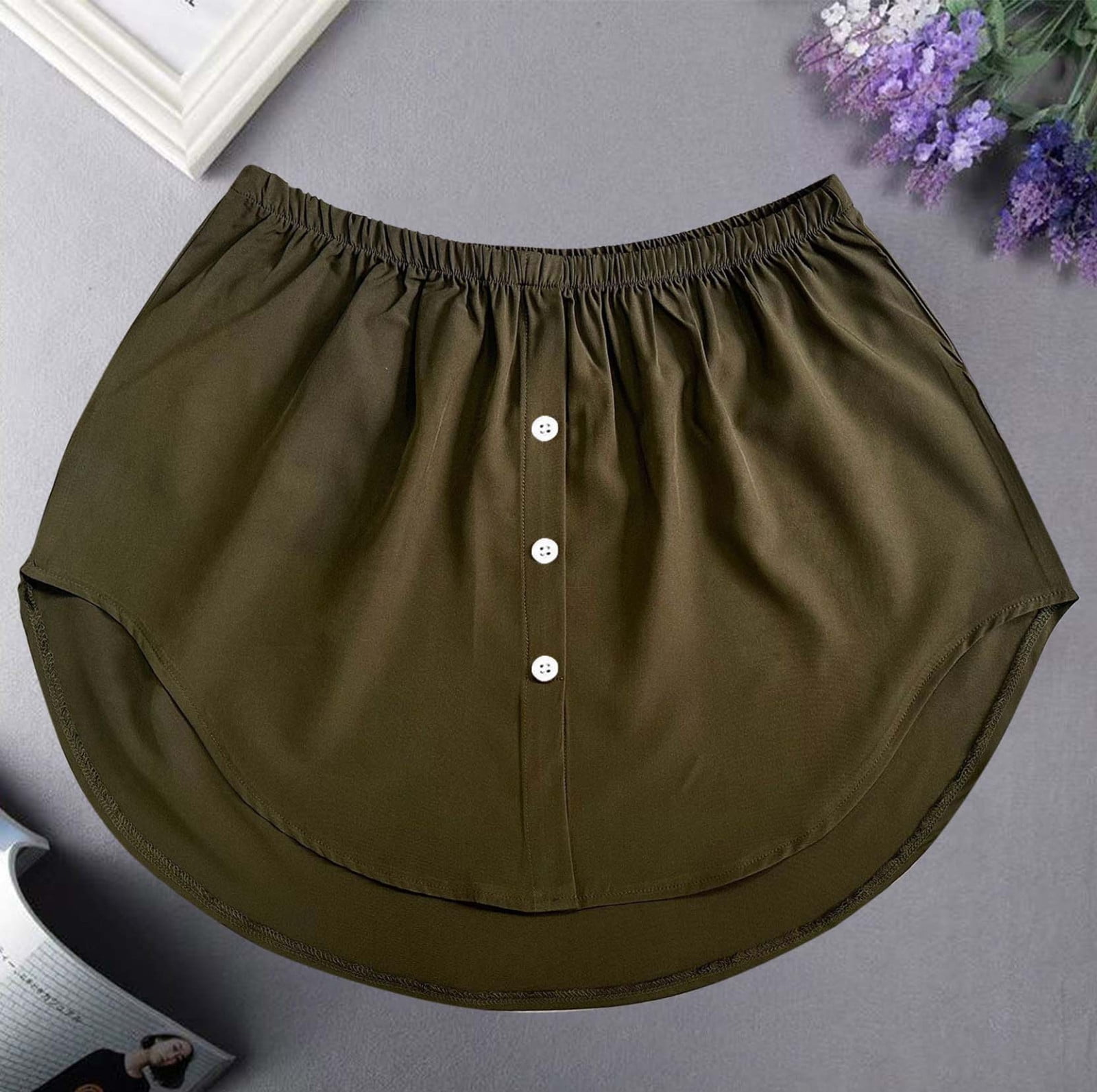 Luxalzxs Women's Mini Adjustable Shirt Extender Removable Layering Half ...