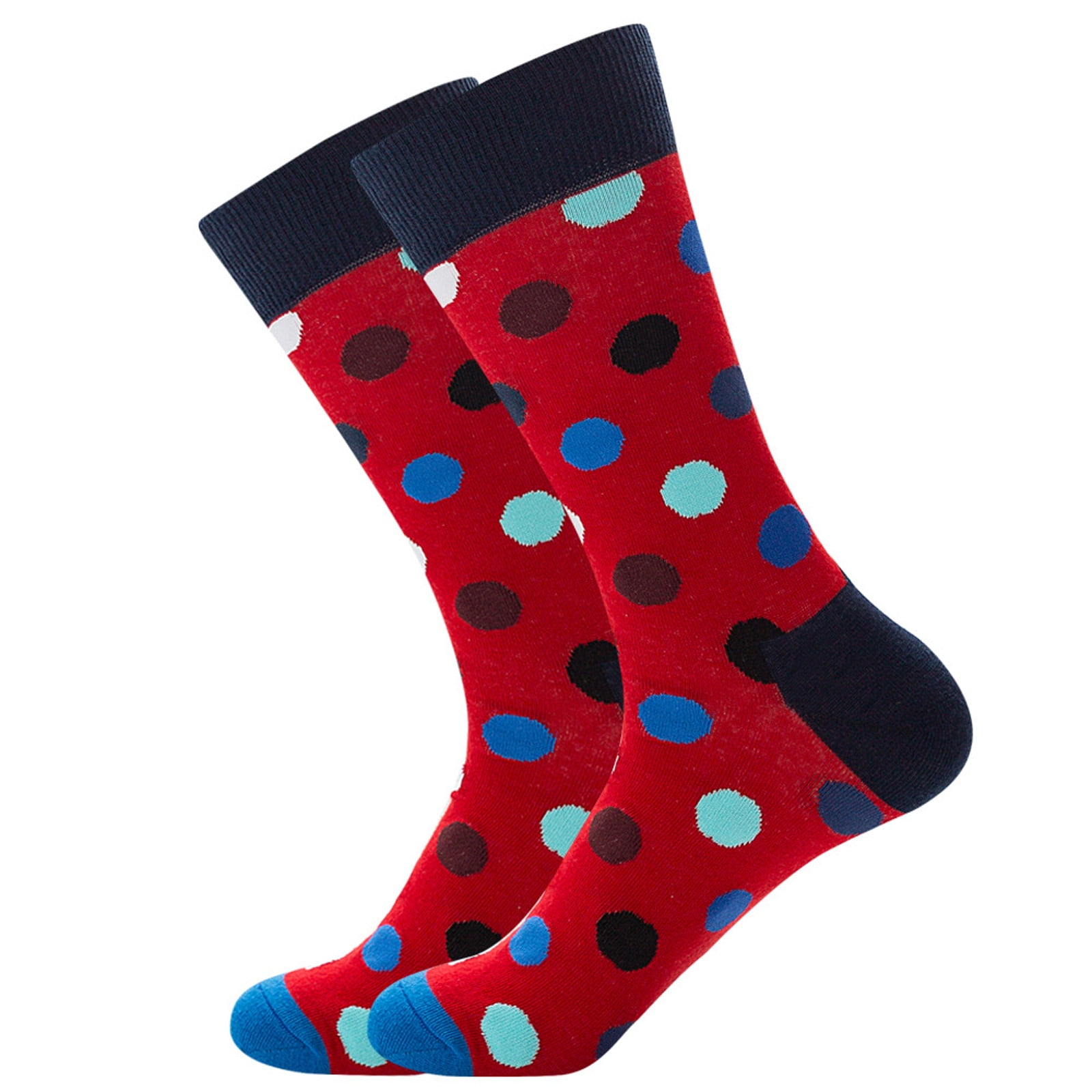Luxalzxs Womens Funny Crew Socks Girls Cute Novelty Colorful Polka Dot ...