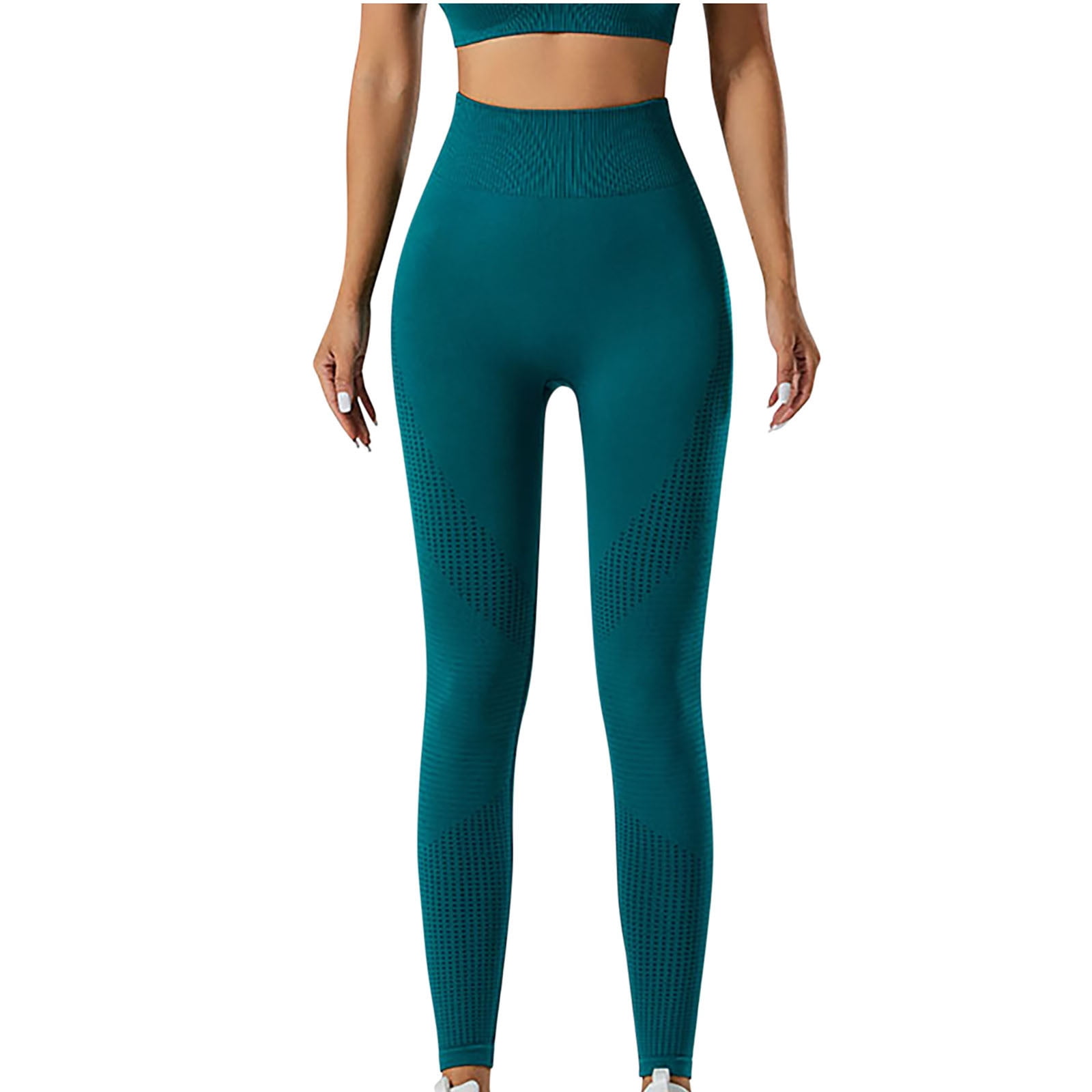 Luxalzxs Workout Leggings for Women Seamless Scrunch Tights High Waist ...