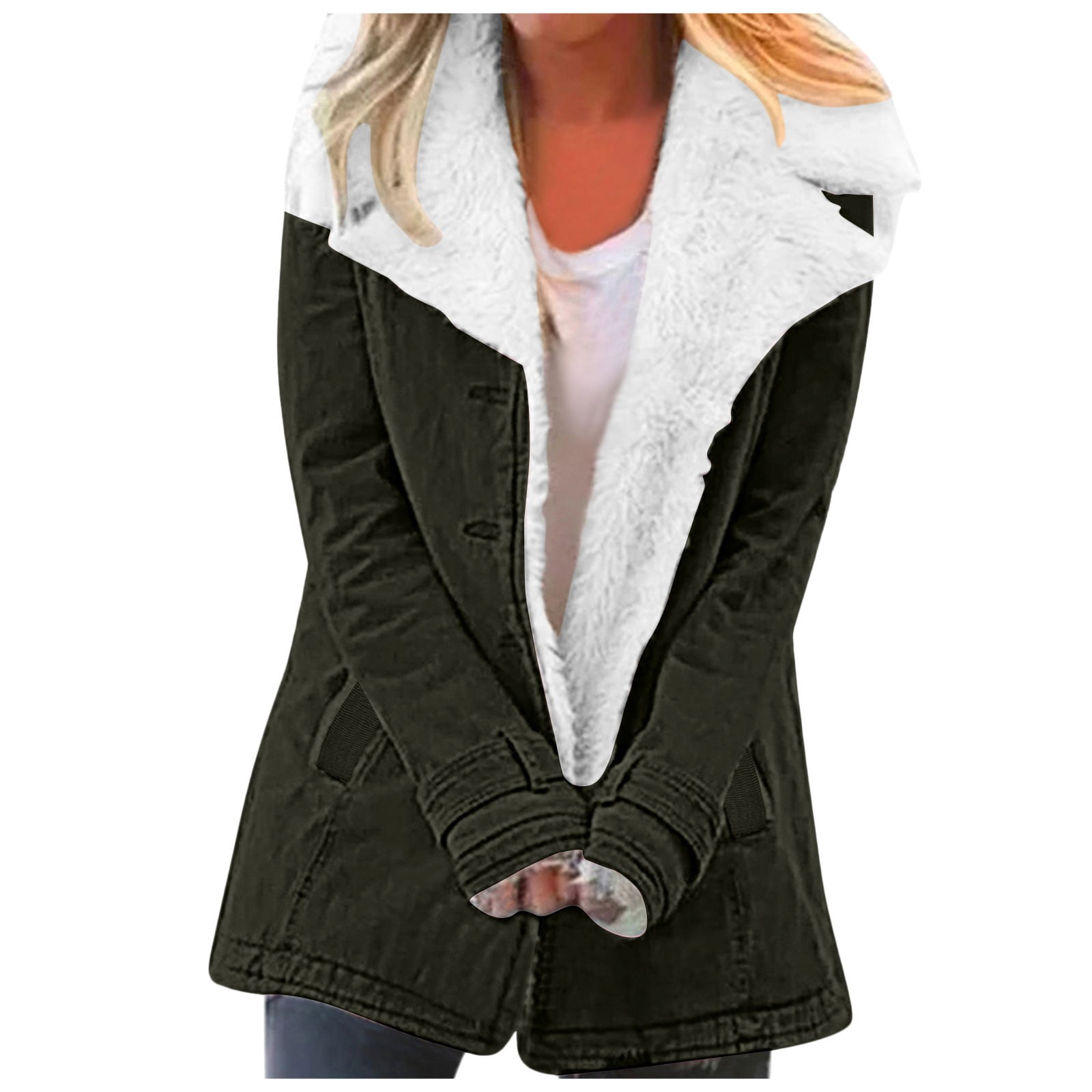 Luxao Comfortable Women's Quilted Jacket Soft Long Sleeve Zip Pocket ...