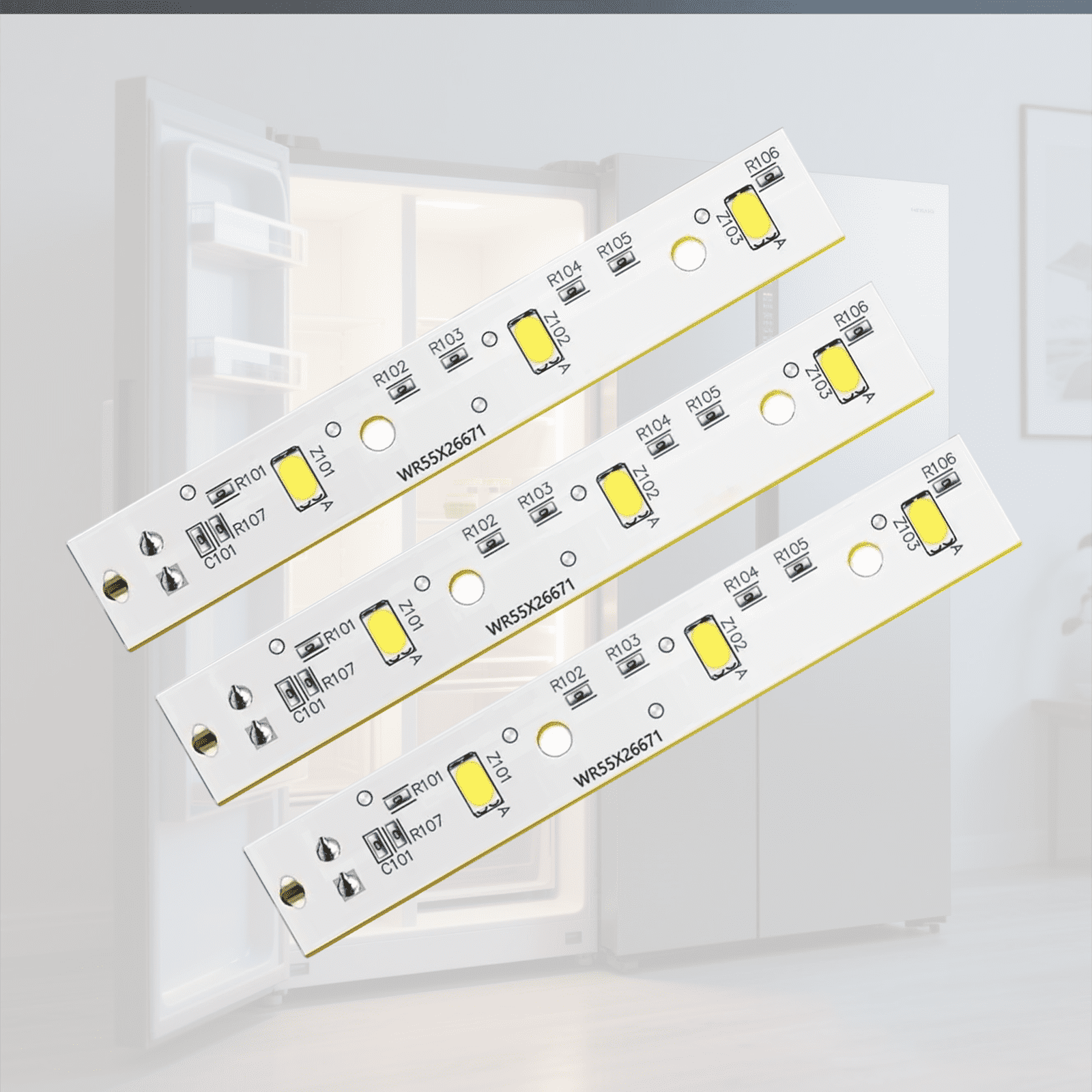 LuxaraPhoton Refrigerator Light Board WR55X26671 for GE - Walmart.com