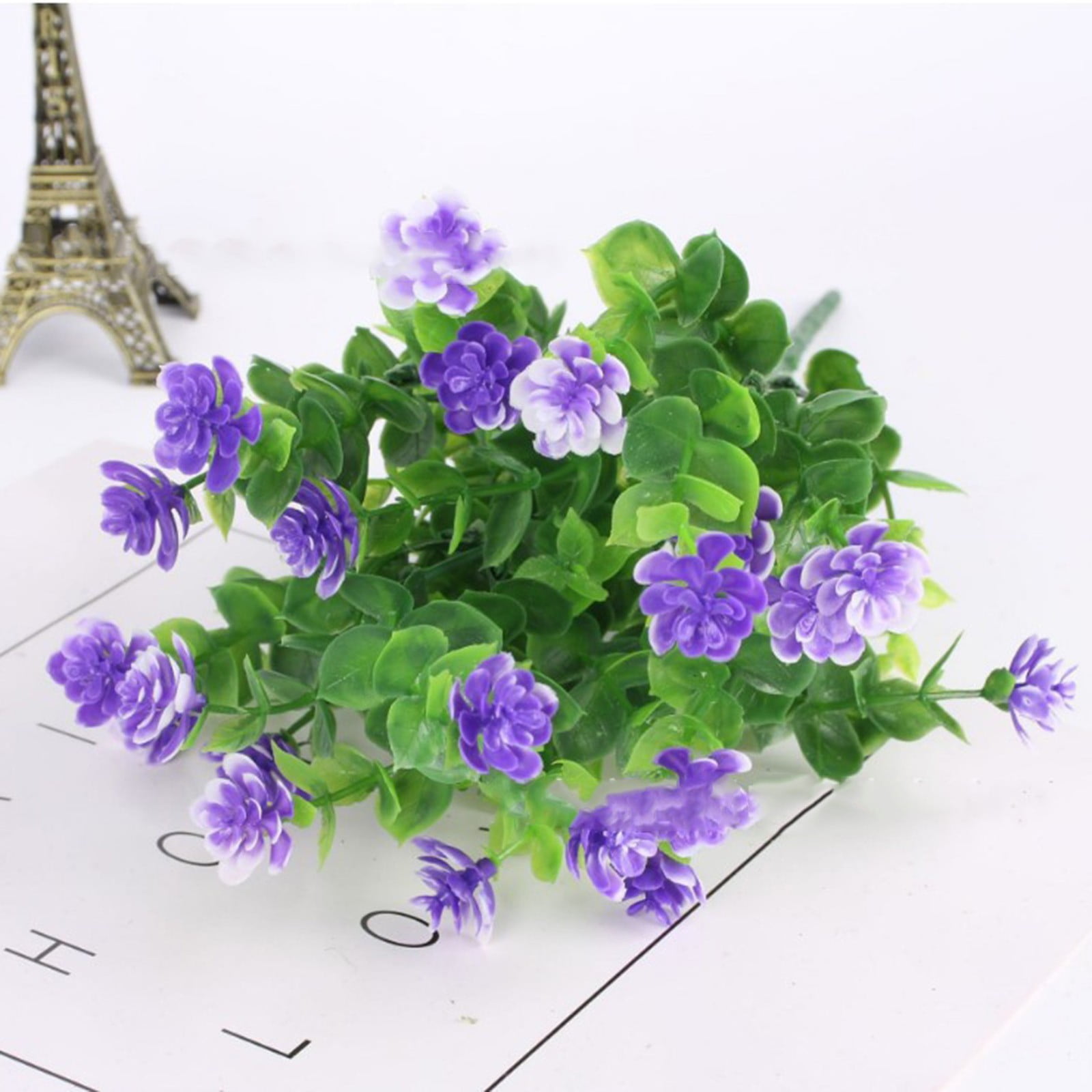 Luxcidy 2 Bundles Artificial Plant UV Resistant Fake Stems Plants, Faux ...