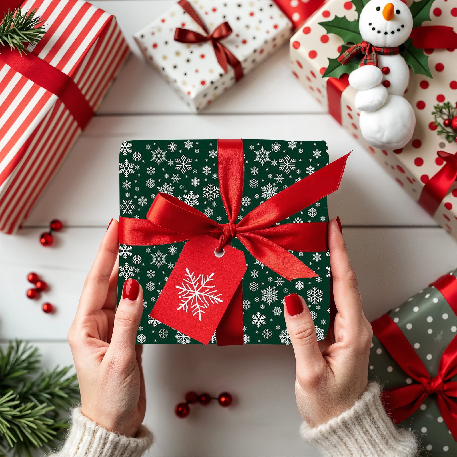 Luxcidy 20pcs Christmas Gift Wrapping Paper, DIY Handmade Boxes & Party ...