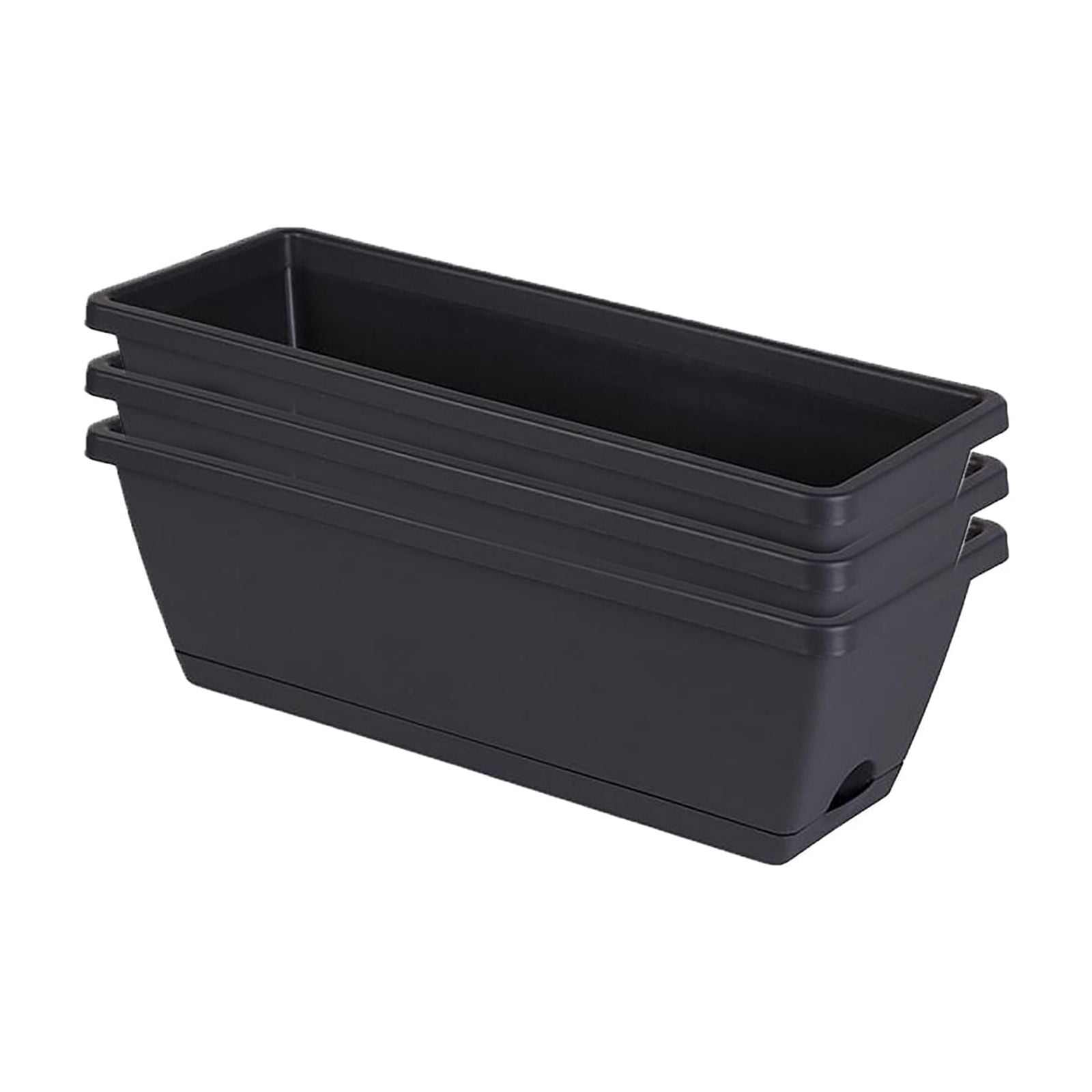 Luxcidy 3PCS Window Box Planter, Rectangular Planters Box, Lightweight ...
