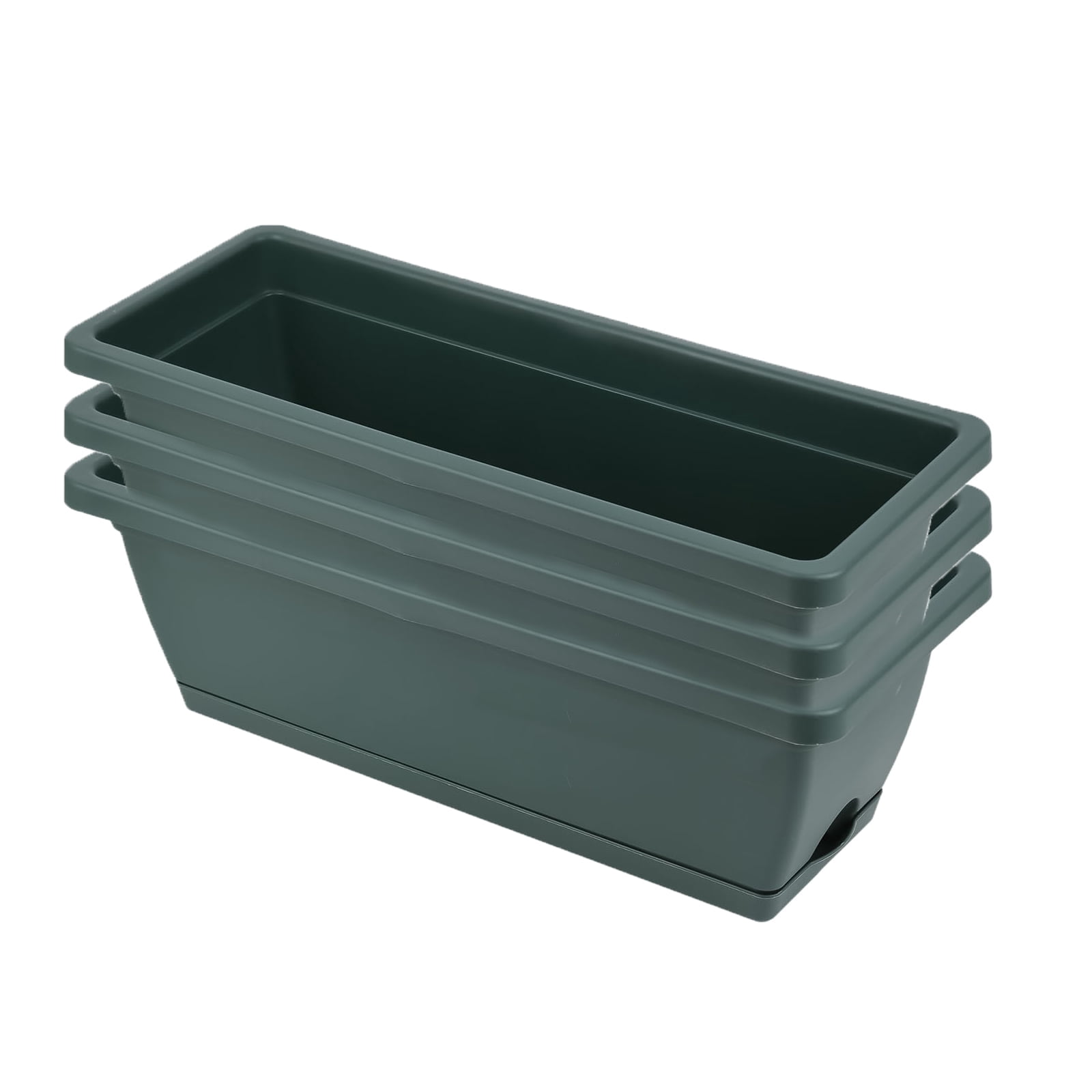 Luxcidy 3PCS Window Box Planter, Rectangular Planters Box, Lightweight ...