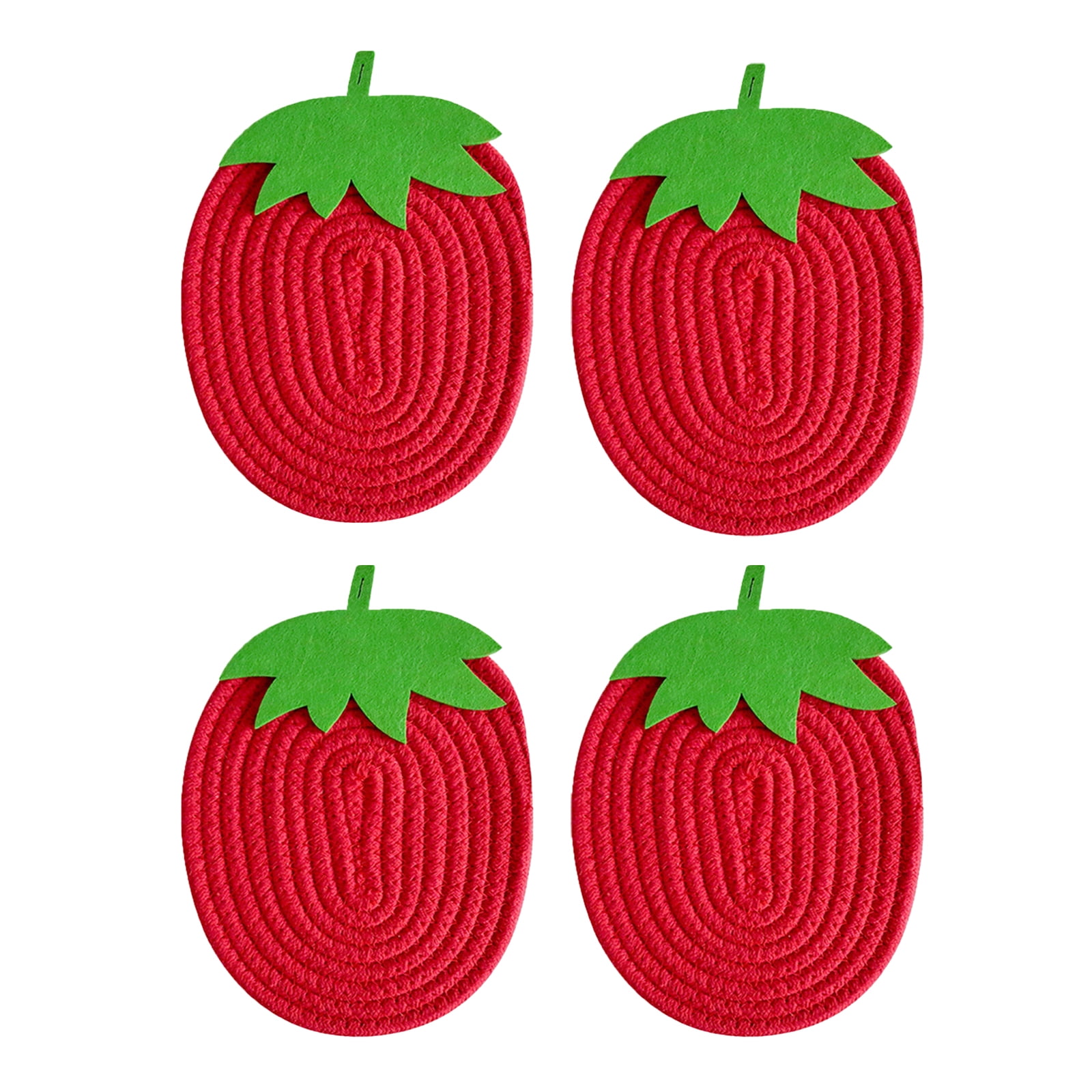 Luxcidy 4pcs Strawberry Shape Insulated Bowl Pad, Strawberry Shape ...
