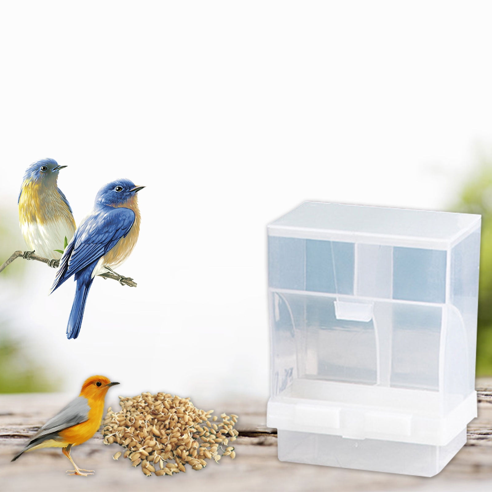 Luxcidy Automatic Bird Feeder for Cage: Parrot Feeder No Mess Bird ...