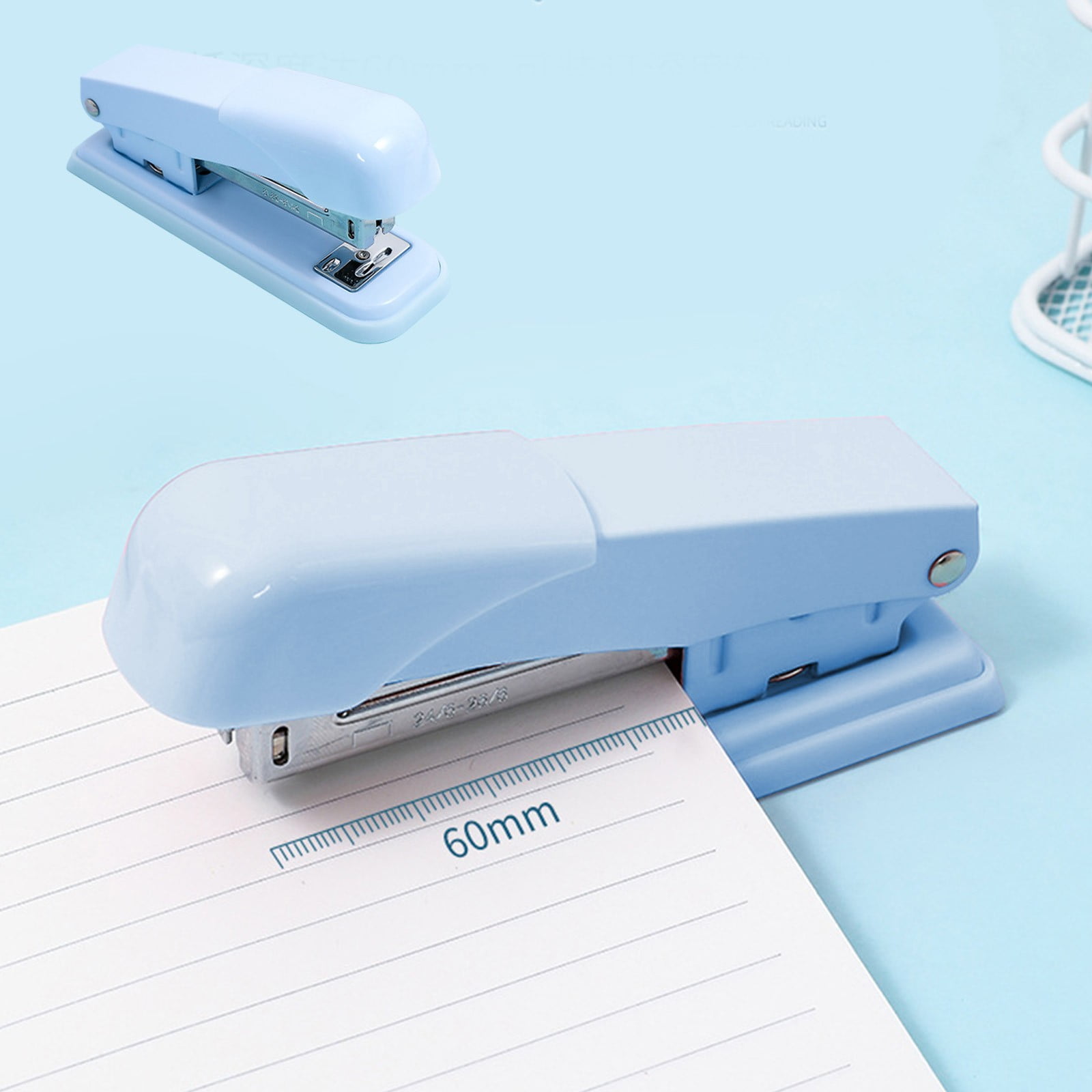 Luxcidy Blue Color Mini Stapler, Small Cute Stapler for Desk, Mini ...