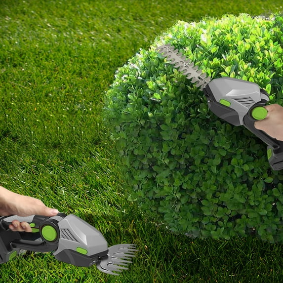 Luxcidy Cordless Grass Shear & Shrubbery Trimmer, Cordless Hedge ...