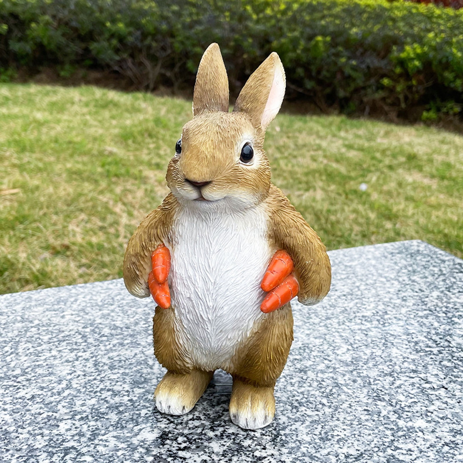 Luxcidy Easter Resin Rabbit Sculptur, Carotene The Rabbit with Carrots ...