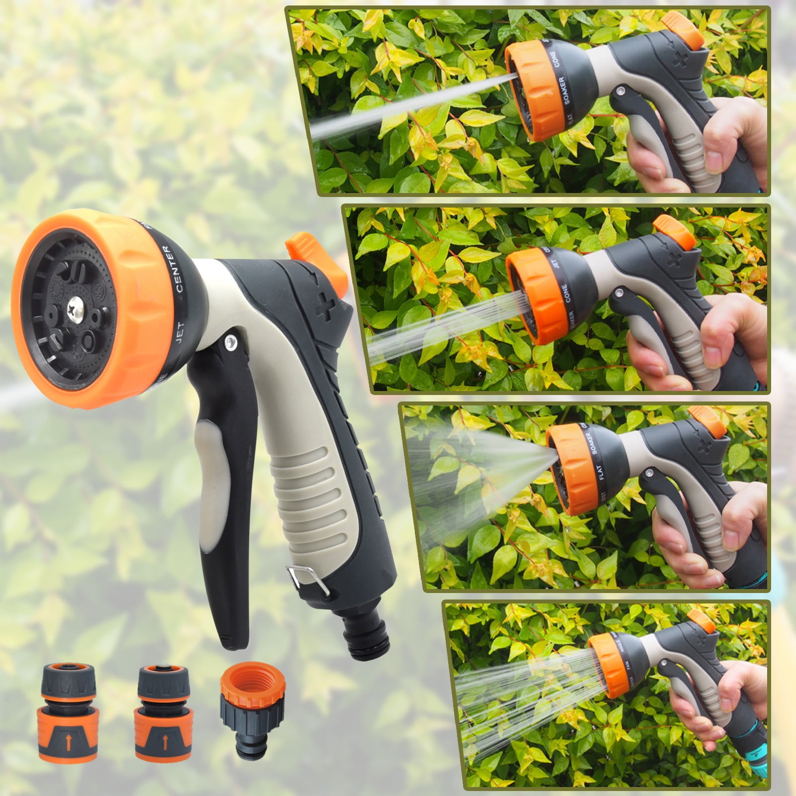 Luxcidy Garden Hose Nozzle Sprayer, Thumb Control Plastics Hose Sprayer ...