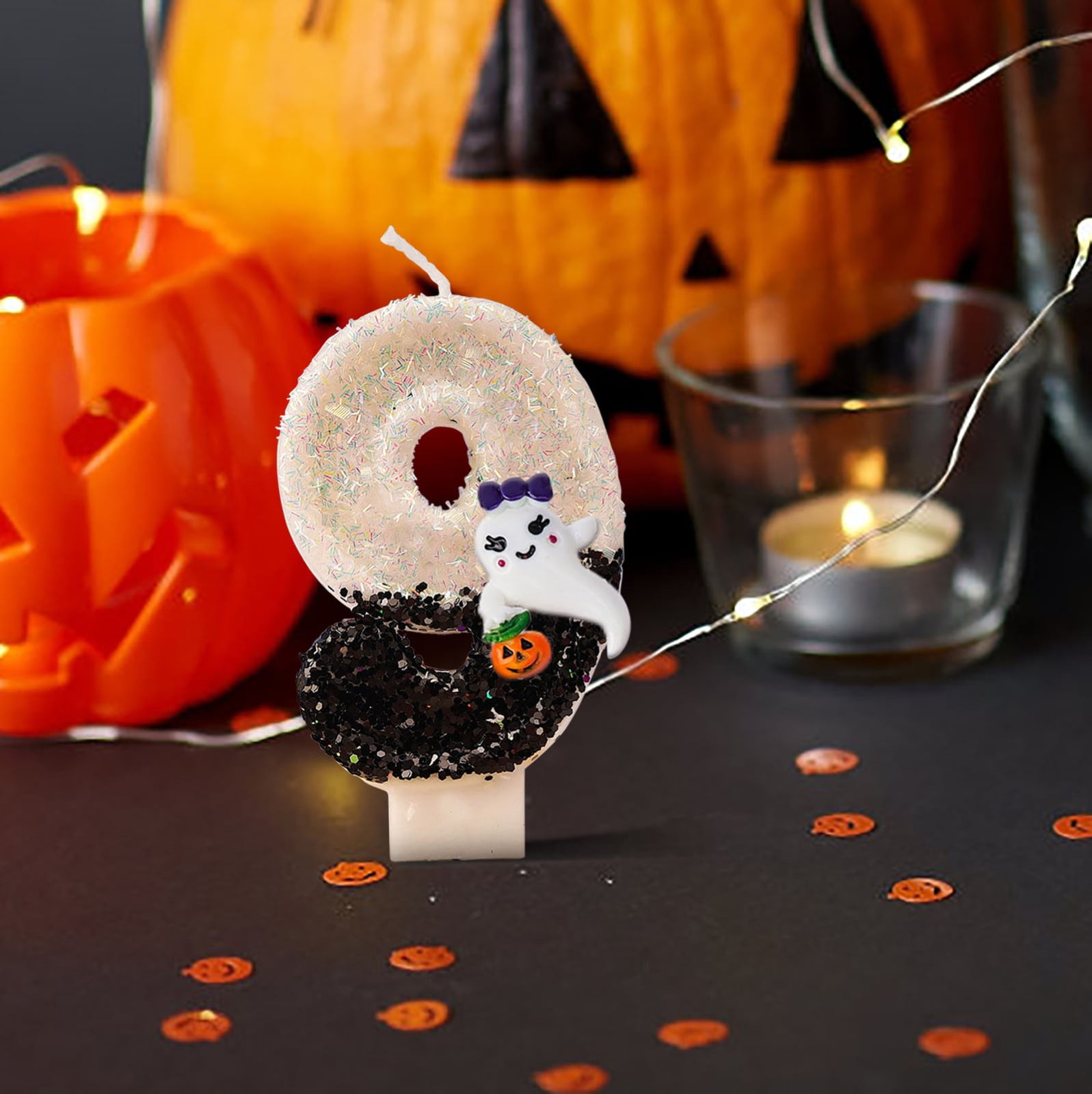 Luxcidy Halloween Birthday Candle, Ghost Digital Candle Cake Decoration ...
