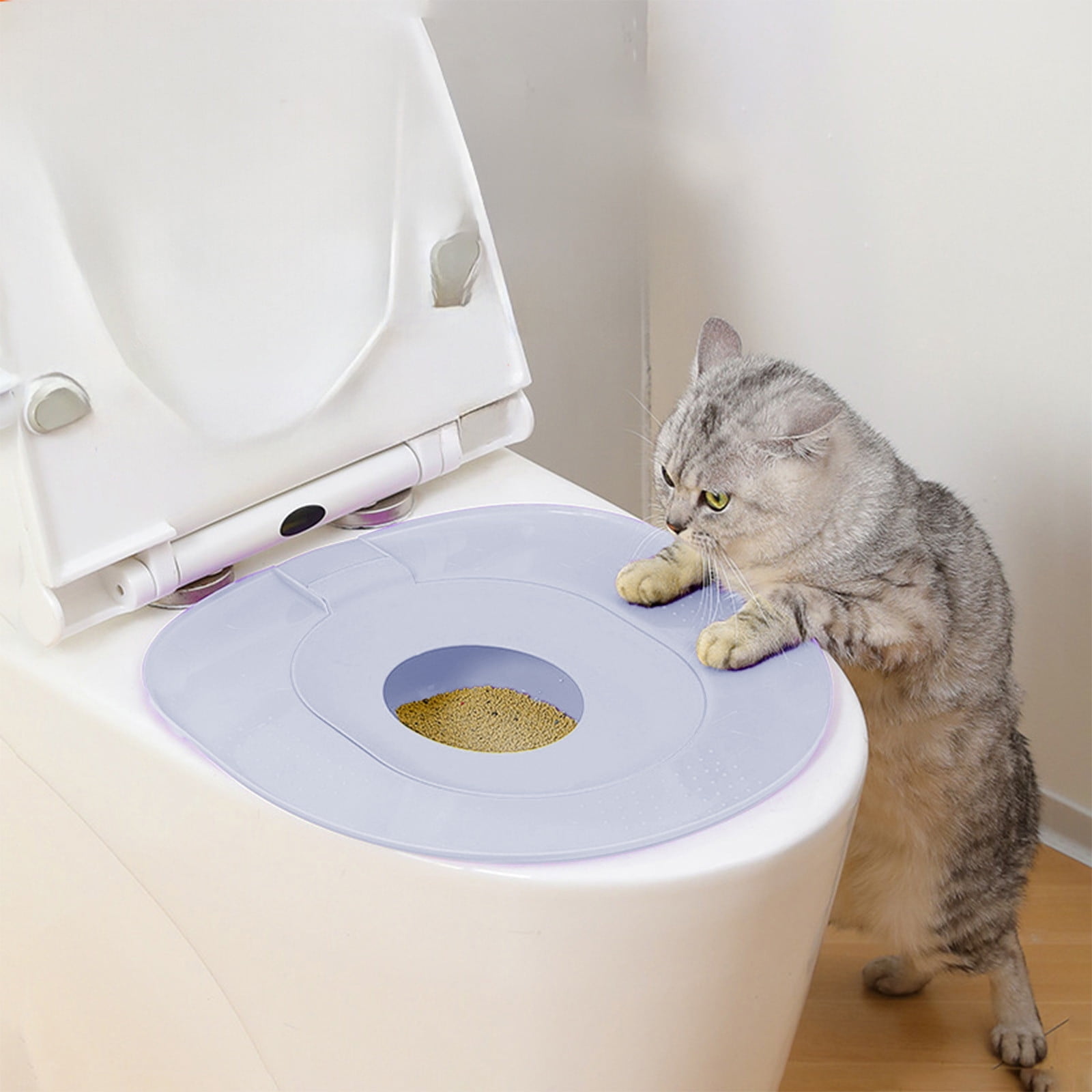 Luxcidy Odor Proof Cat Litter Box, Anti-Splash Pet Toilet Trainer, Sand ...
