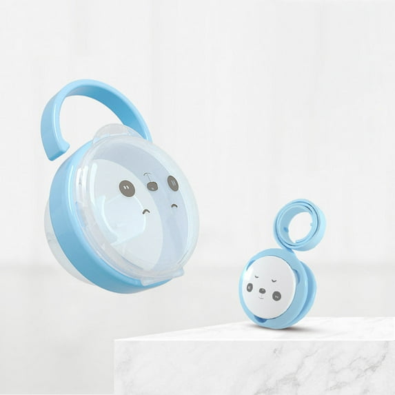 Luxcidy Pacifier Clip with Case, Silicone Cute Cartoon Pacifier Holder ...