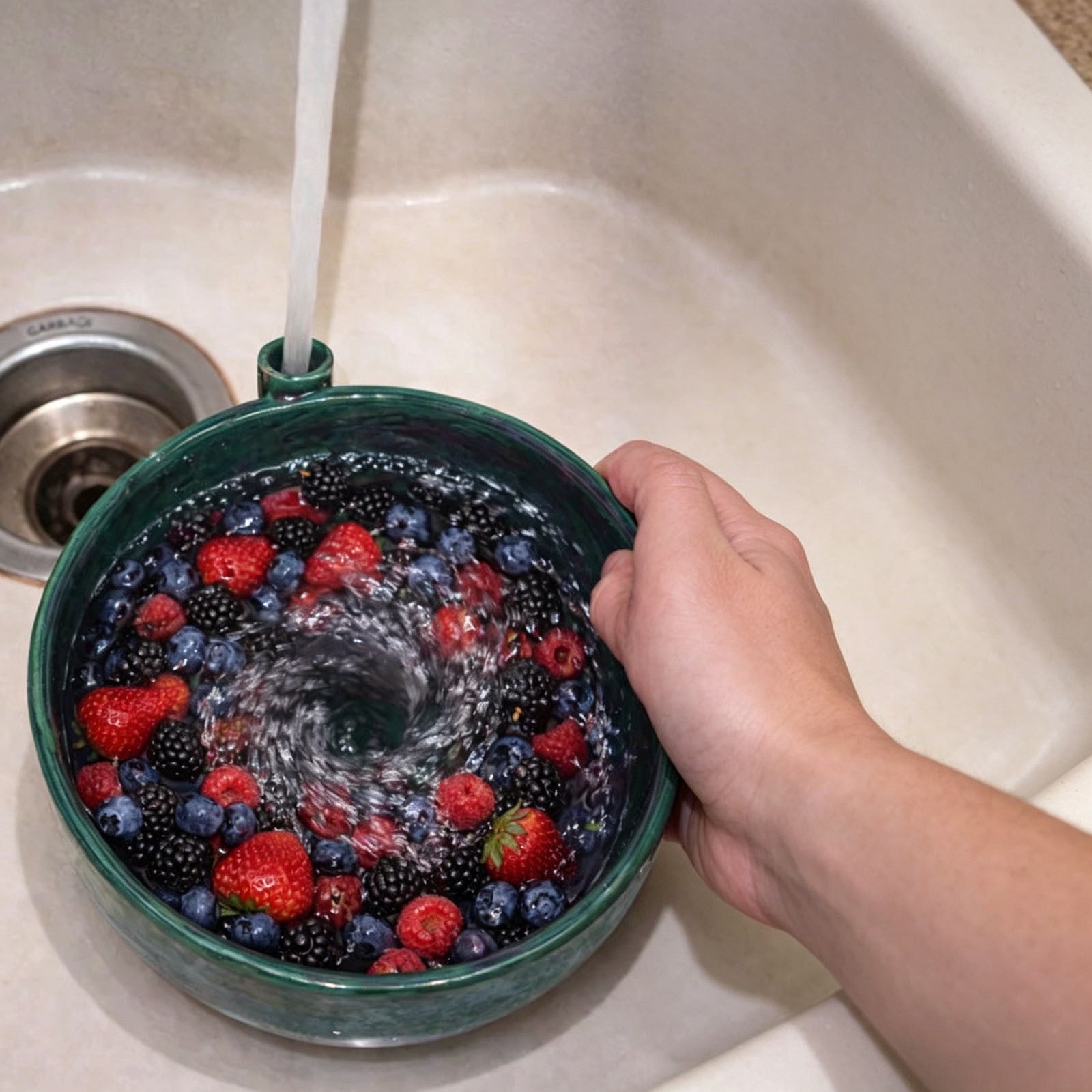 Luxcidy Plastic Berry Swirl Bowl, Kitchenware for Home, Produce Washing ...