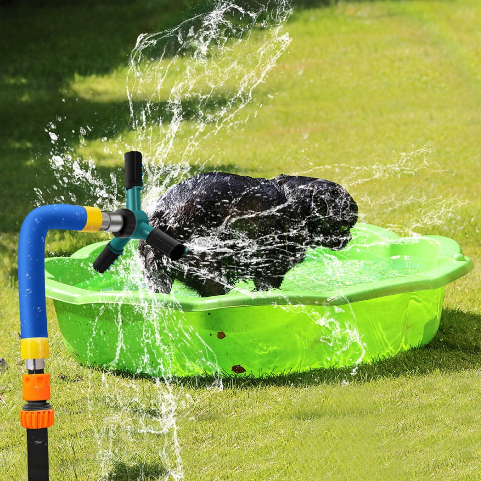 Luxcidy Trampoline Sprinkler, Kids Summer Fun Outdoor Backyard Water ...