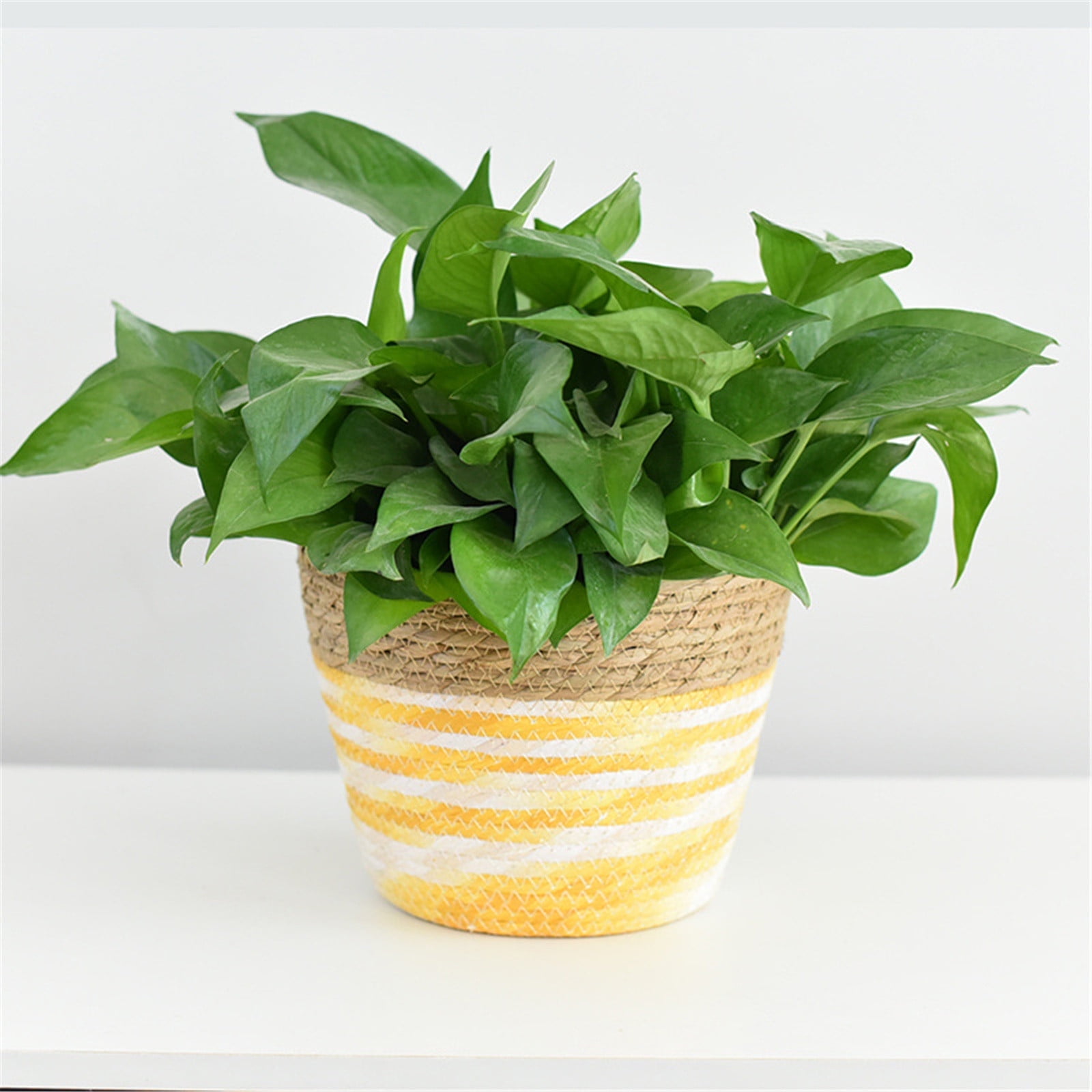 Luxcidy Woven Planter Basket Rectangular Planter, 1 Pcs Seagrass Basket ...