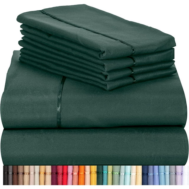 Luxclub King Size Cooling 6pc Microfiber Sheet Set - Soft, Deep ...