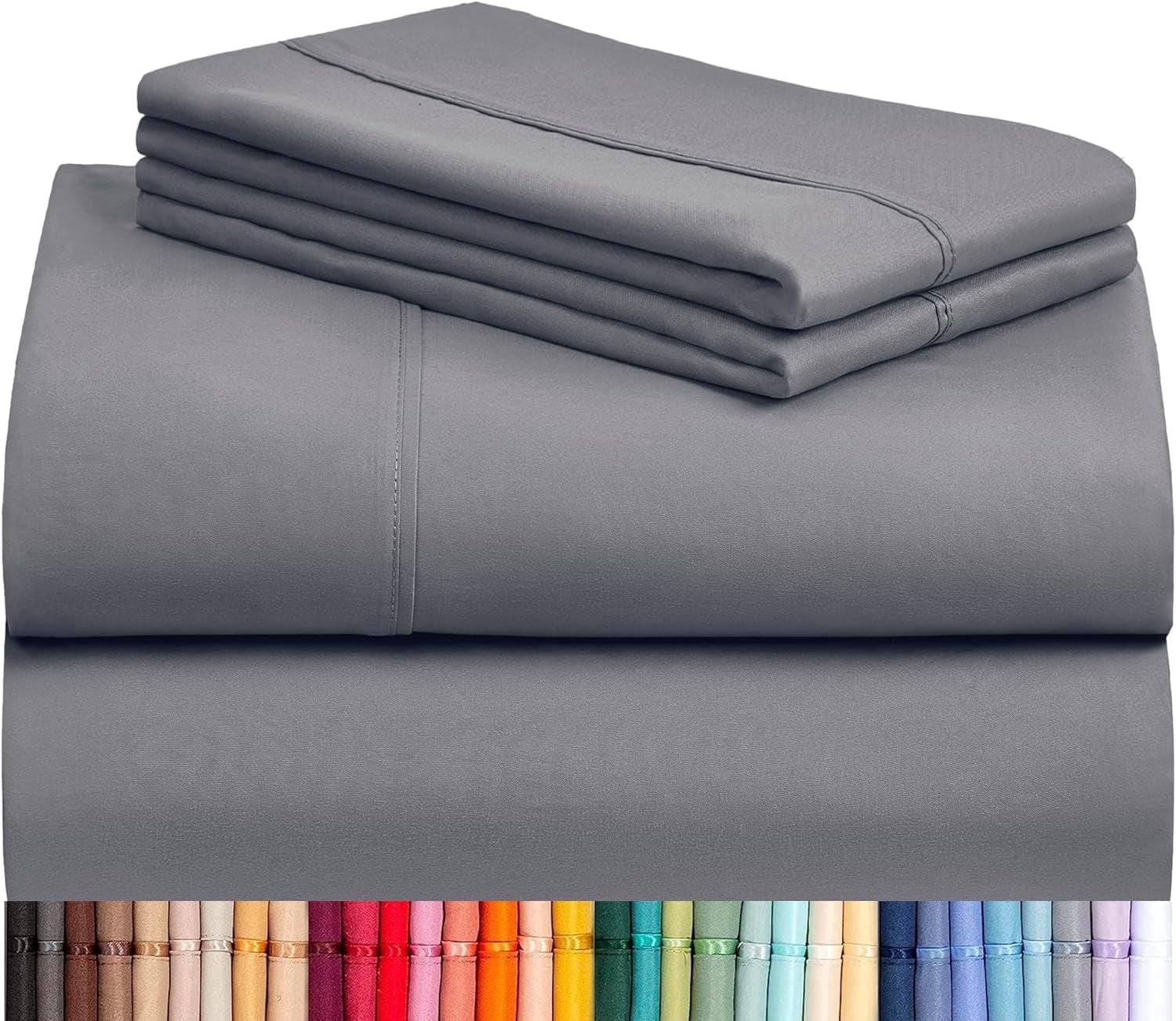 LuxClub, Full Bed Sheet Set, Deep Pocket, Wrinkle Resistant - Walmart.com