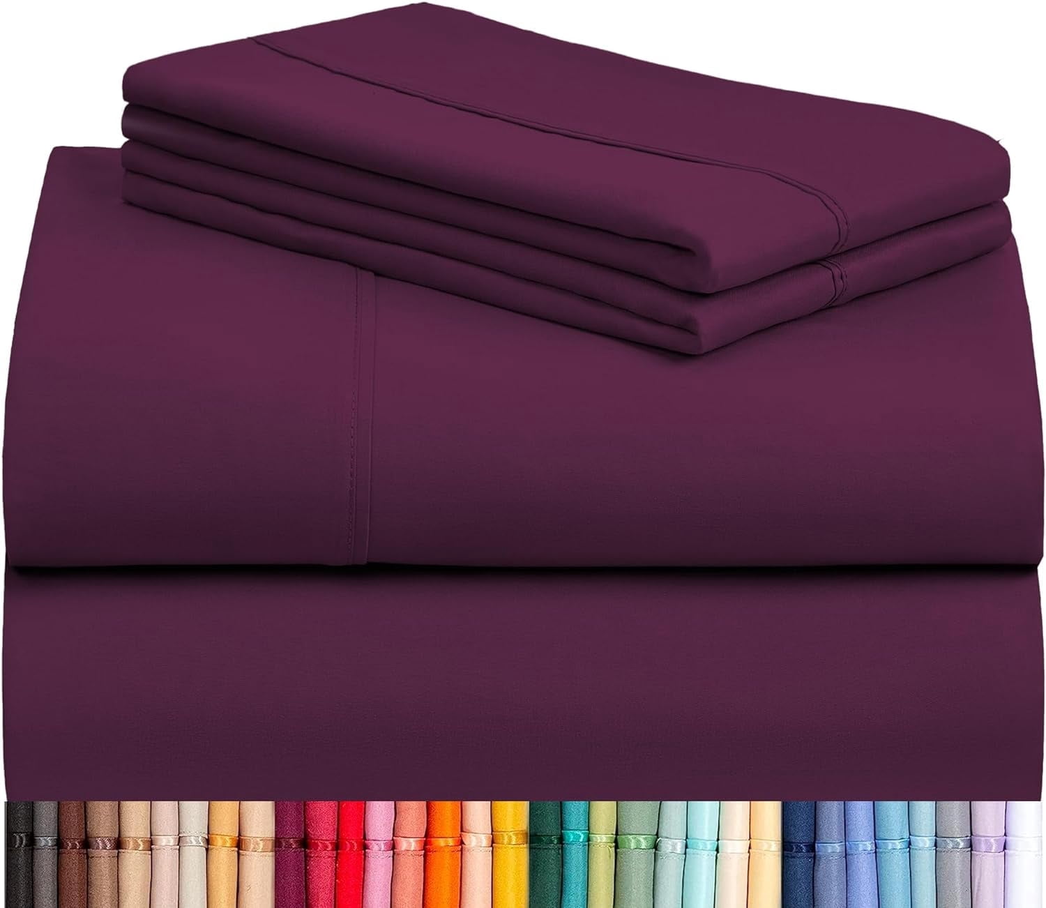LuxClub Queen Sheet Set, Breathable Cooling 4pc, Deep Pockets - Walmart.com
