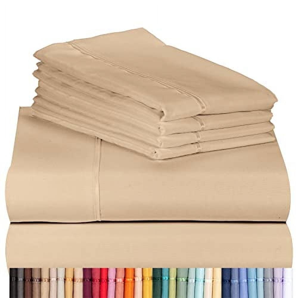 Luxclub Cooling Microfiber Bed Sheets & Pillowcases, Extra Deep Pocket ...