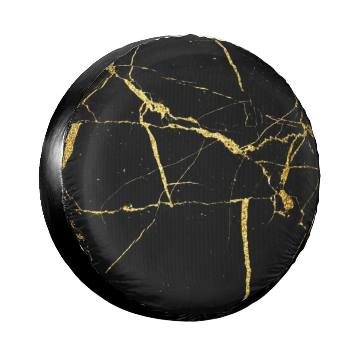 Luxe Black And Gold Marble Texture Spare Tire Cover for Mitsubishi ...