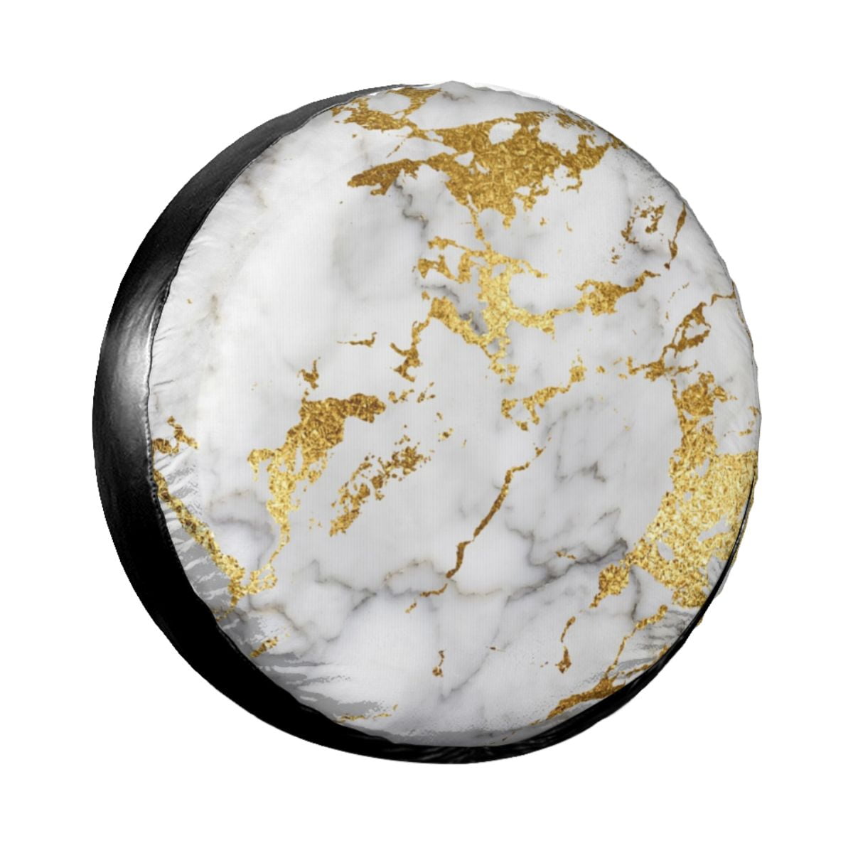 Luxe Black And Gold Marble Texture Spare Tire Cover for Mitsubishi ...