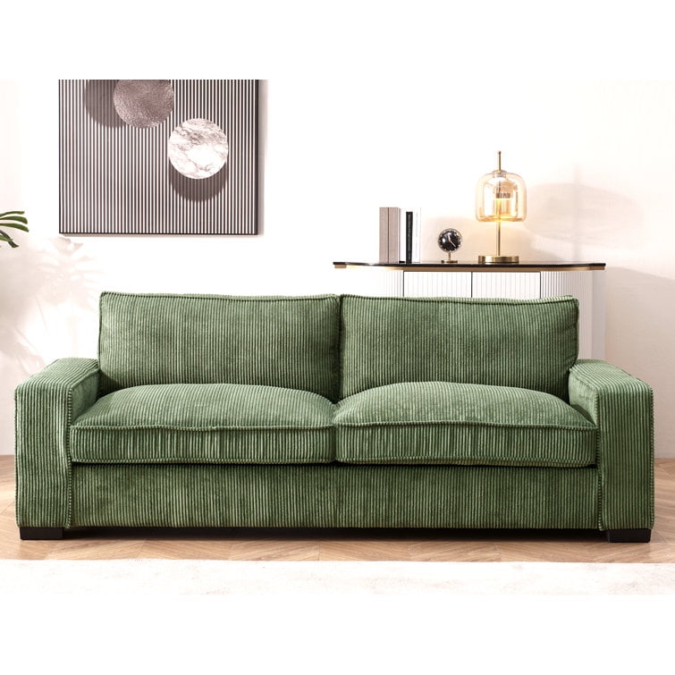 Luxe Corduroy Sofa with Sleek Design, Spacious and Comfortable 3 Seater ...