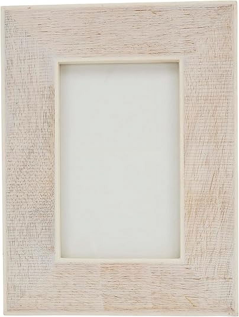 Luxe Cross Hatch Bone + Wood Photo Frame - Walmart.com
