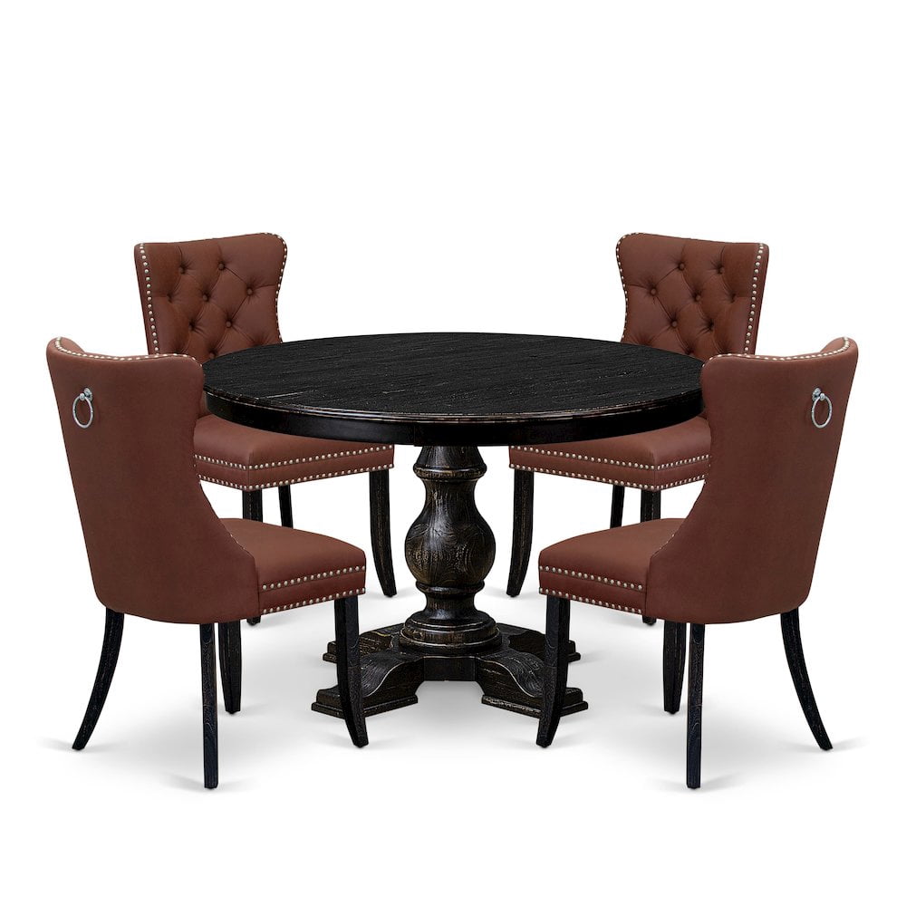 Luxe by East West Furniture 5 Piece Dining Table Set Contains 48" Round ...