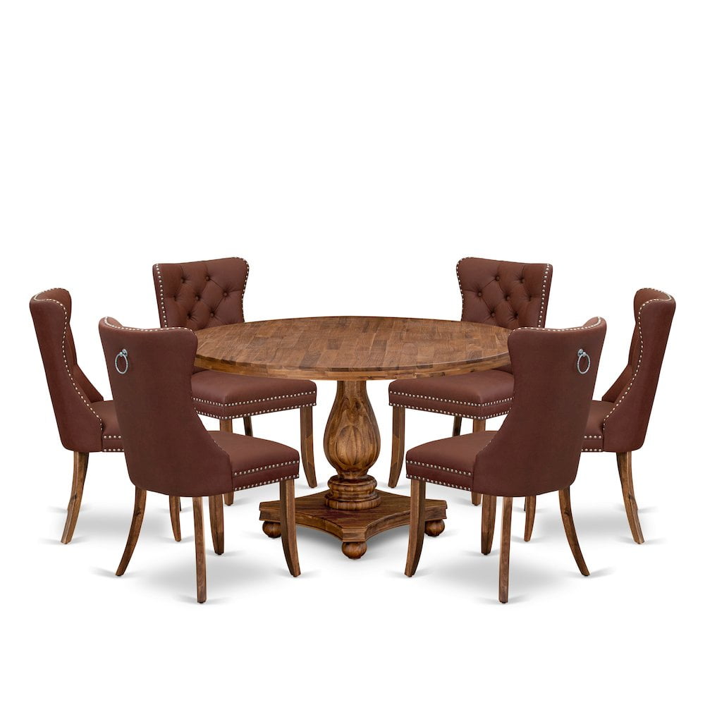 Luxe by East West Furniture 7-Pc Modern Dining Table Set Contain A Mid ...