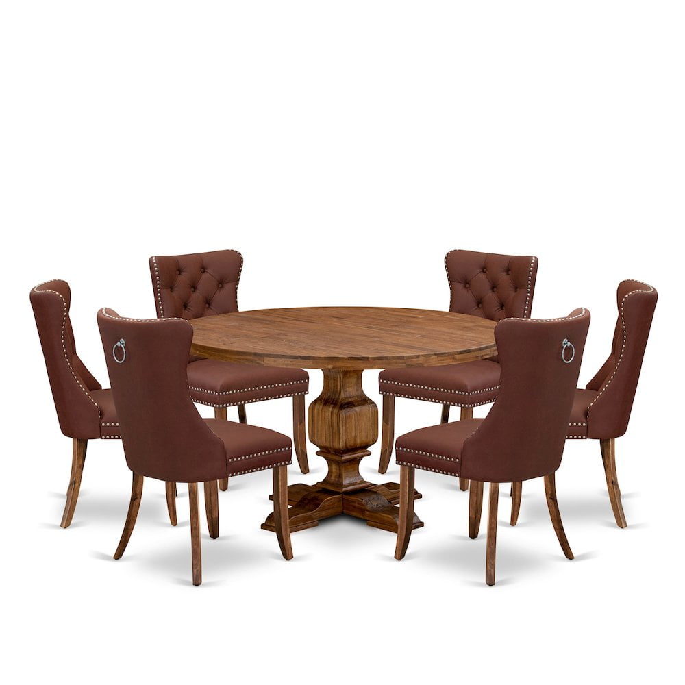Luxe by East West Furniture 7-Pc Dining Room Table Set Consist A Table ...