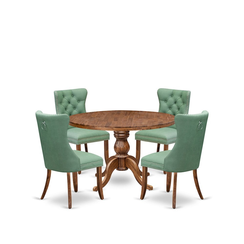 Luxe by East West Furniture 5-Pc Diningset Consist A Wood Dining Table ...
