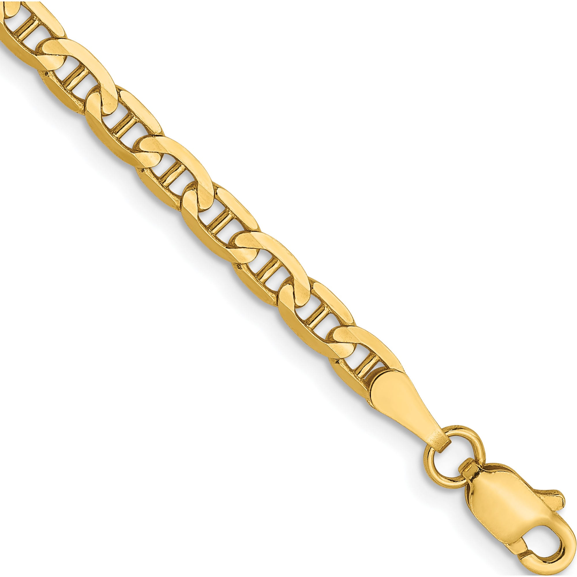 Luxe Ethereal Timeless 14K 3mm Concave Anchor Chain Alluring Sleek ...