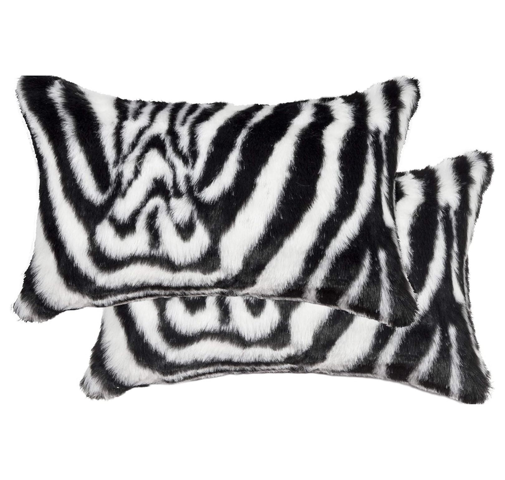 Luxe Fur Throw Pillows for Couch and Bed | Double-Sided Faux Fur Pillow Set of 2 | Belton Denton ...