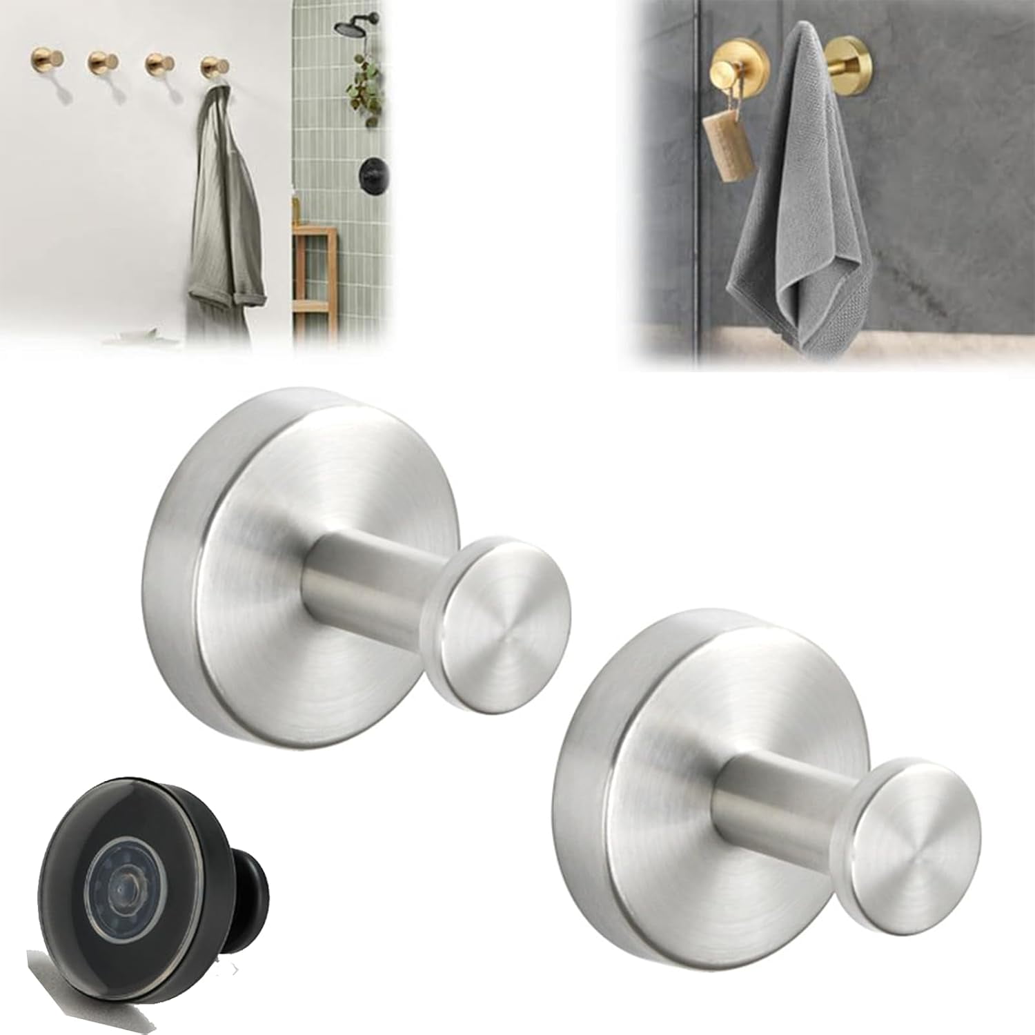 Luxe Hold No-Drill Hooks,Luxe Grip Hook for Shower,Suction Cup Hooks for Showers, 2024 Upgrade ...