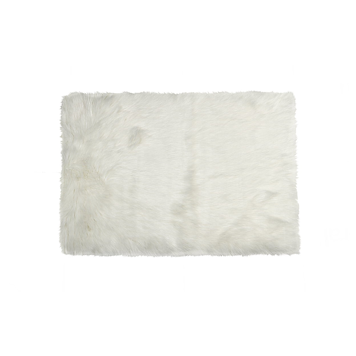 Luxe Hudson Faux Sheepskin Rug 5x8 Off White Rectangular 2" - Walmart.com