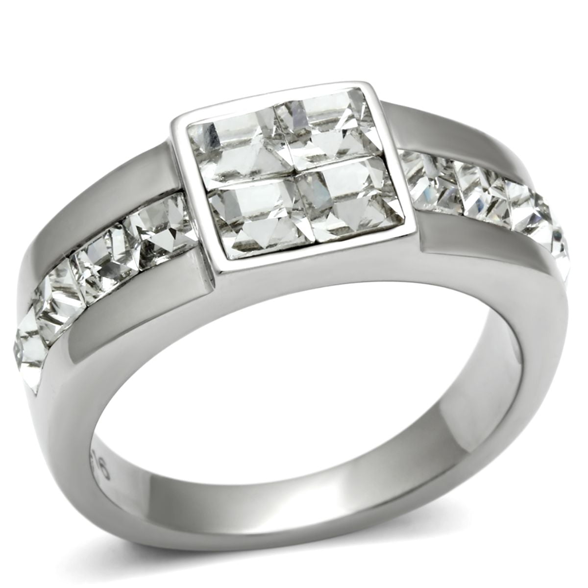 Luxe Jewelry Designs High Polished Stainless Steel Men's Ring with ...