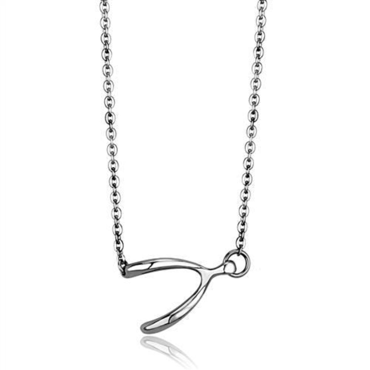 Luxe Jewelry Designs High Polished Stainless Steel Wishbone Shaped ...