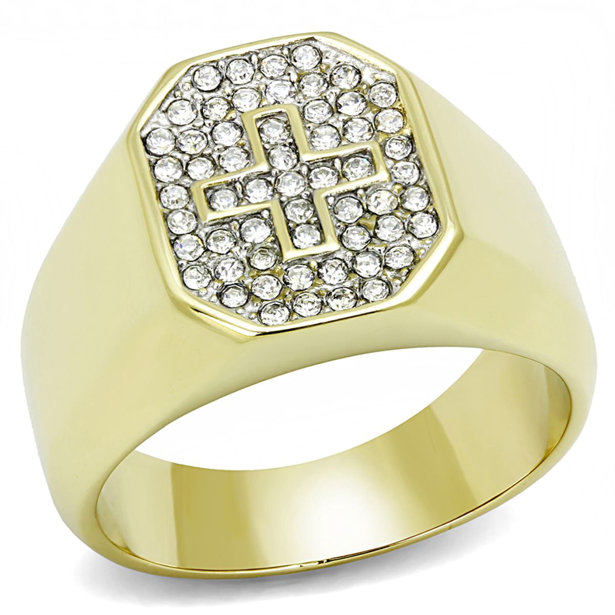 Luxe Jewelry Designs Men's Two Tone Ion Plated Gold Stainless Steel ...