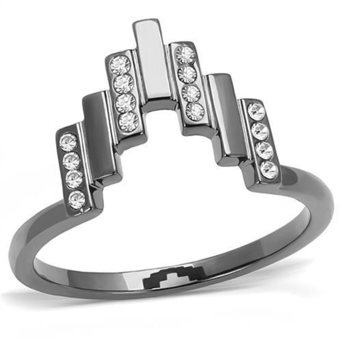 Luxe Jewelry Designs Women's Light Black Ion Plated Stainless Steel ...