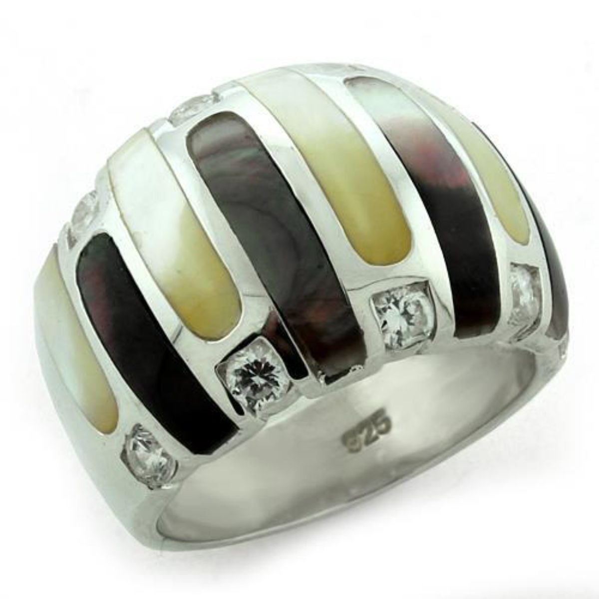 Luxe Jewelry Designs Women's Sterling Silver Ring with Precious Stone ...