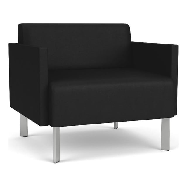 Luxe Lounge Lobby Reception Waiting Bariatric Chair / Silver Steel Legs ...