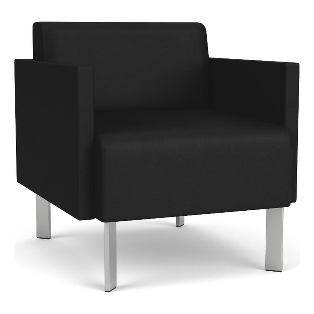 Luxe Lounge Lobby Reception Waiting Guest Chair / Silver Steel Legs ...