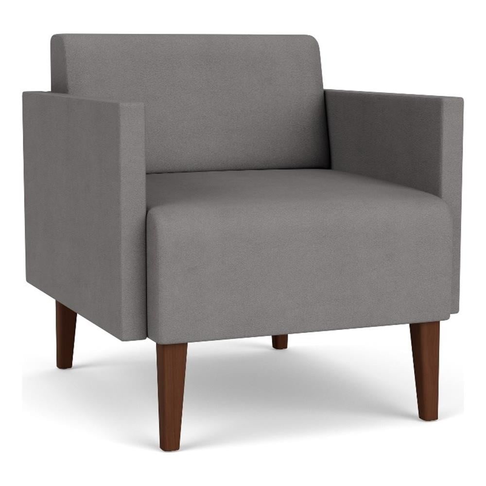 Luxe Lounge Lobby Reception Waiting Guest Chair / Walnut Wood Legs ...