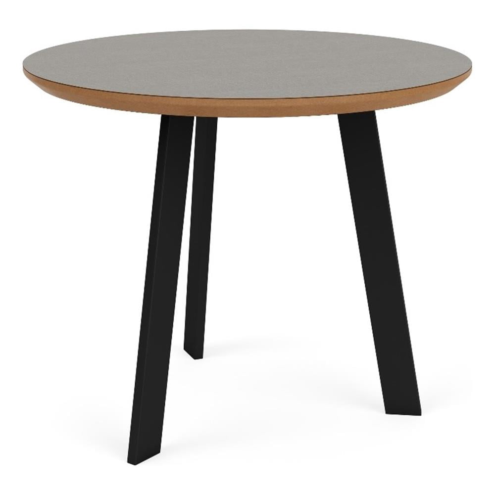 Luxe Lounge Reception Waiting Room End Table HPL Top / Black Steel ...