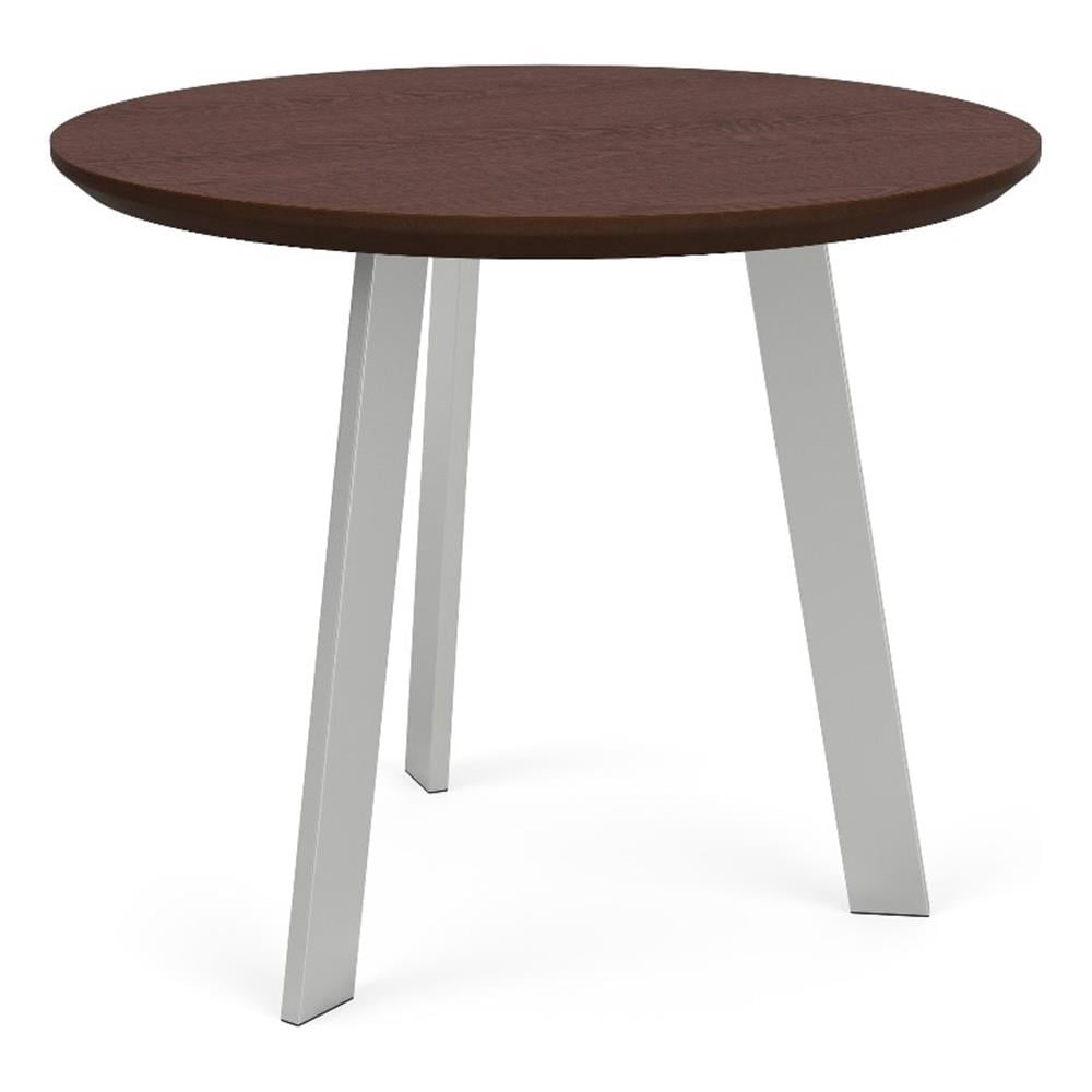 Luxe Lounge Reception Waiting Room End Table HPL Top / Silver Steel ...
