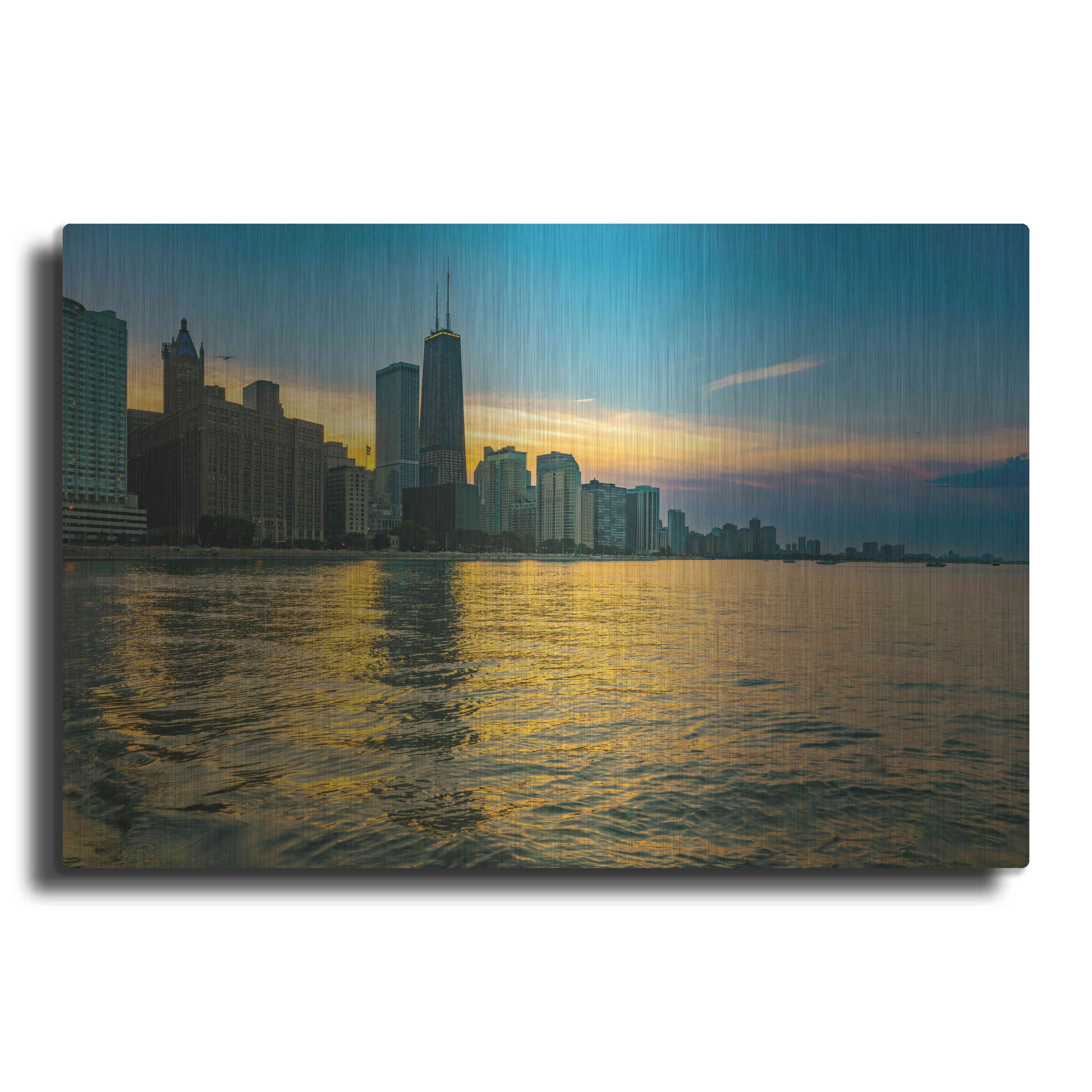Luxe Metal Art 'AMazign Sunset in Chicago' by Luxe Portfolio, Metal ...